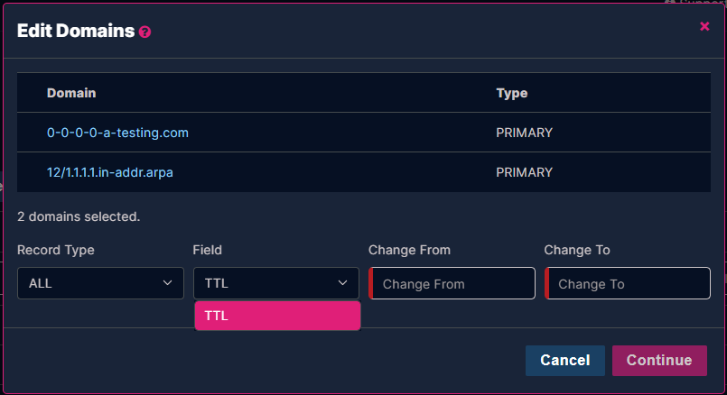 Managing Your Domains