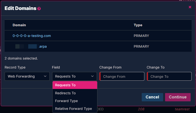 Managing Your Domains
