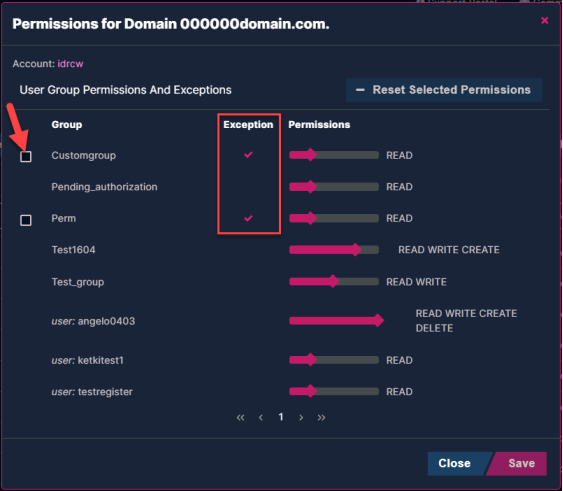 Permissions and Exceptions