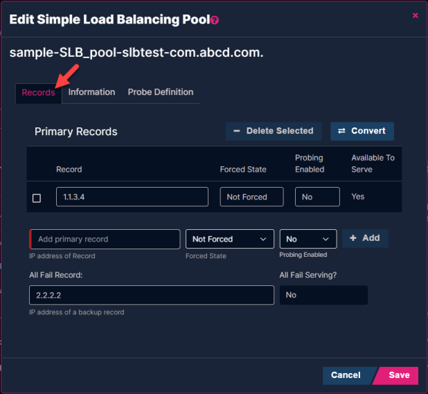 Simple Load Balancing Pool